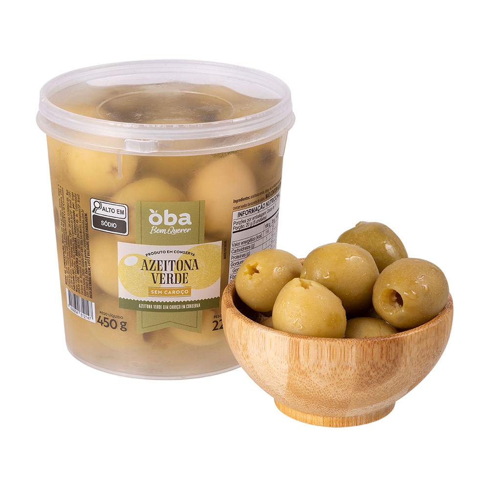Azeitona Verde Sem Caroço Em Conserva Oba Bem Querer 225g | FastStore PDP Azeitona Verde Sem Caroço Em Conserva Oba Bem Querer 225g | FastStore PDP