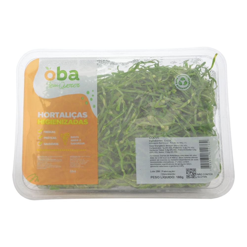 Couve Manteiga Fatiada E Higienizada Oba Bem Querer 180 G | FastStore PDP Couve Manteiga Fatiada E Higienizada Oba Bem Querer 180 G | FastStore PDP