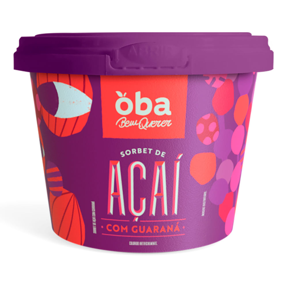 SORBET DE AÇAÍ COM GUARANÁ OBA BEM QUERER 200 ML - Oba Hortifruti SORBET DE AÇAÍ COM GUARANÁ OBA BEM QUERER 200 ML - Oba Hortifruti