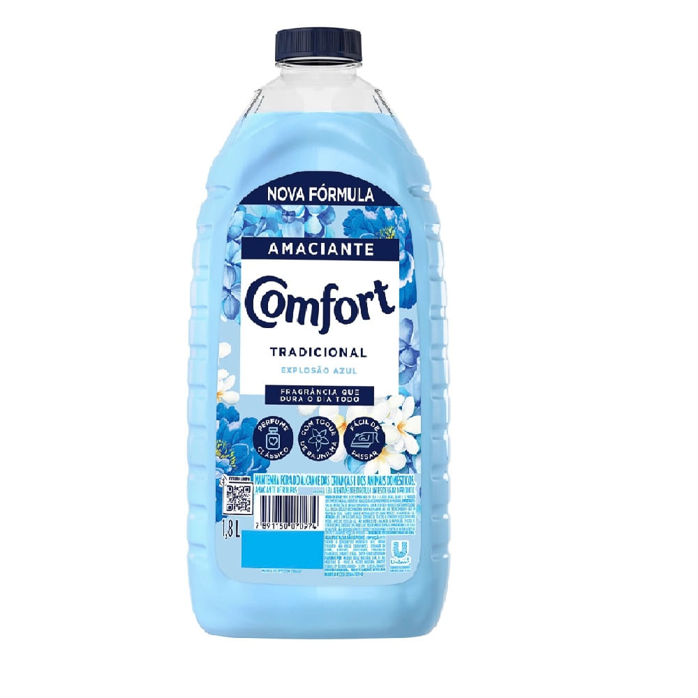 Amaciante Comfort Explosao Azul 1,8 Litros | FastStore PDP Amaciante Comfort Explosao Azul 1,8 Litros | FastStore PDP
