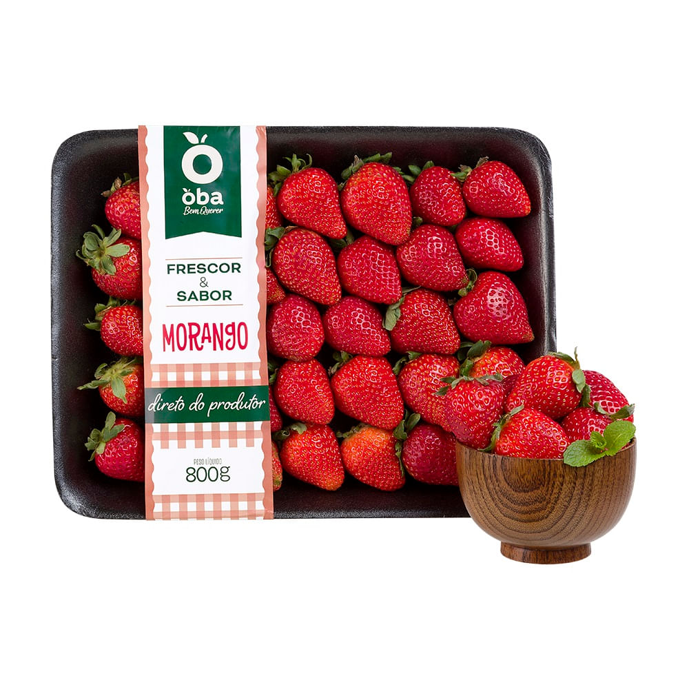 Morango Bandeja 800g | Oba Hortifruti